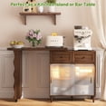 69" Kitchen Island with 360° Rotating Table, Bluetooth Speakers, LED ...