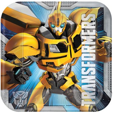 7" Square Transformers Paper Dessert Plates, 8ct - Walmart.com