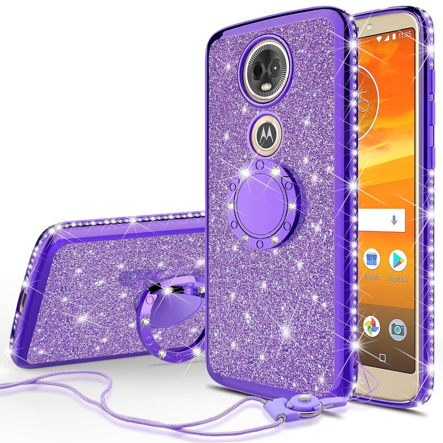 Soga Diamond Bling Glitter Cute Phone Case With Kickstand Compatible