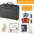 Accordion File Organizer Bag with Lock, Fireproof Water Resistant ...