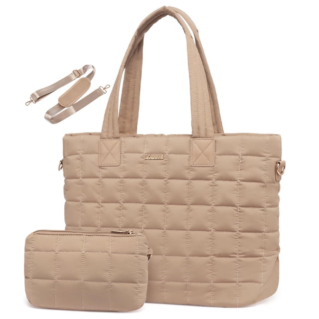 Bolso de mano LOVEVOOK Puffer para portátil de 15.6 pulgadas para mujer ...