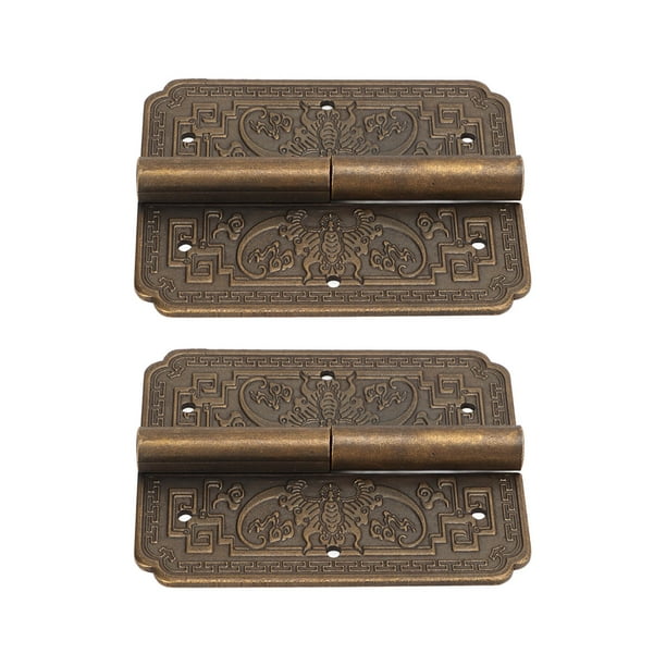 Decorative Antique Brass Hinges2 Sets Decorative Antique Brass Hinge Kitchen Cabinet Hinges ...