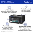 Brother, Work Smart Wireless Color All-in-One Printer, MFC-J1360DW ...