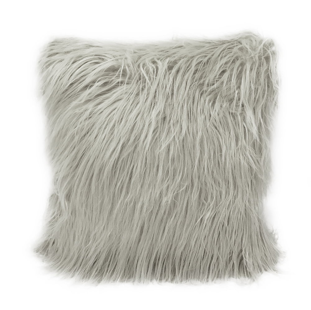 Fennco Styles City Scene Faux Fur Decorative Throw Pillow 7 Colors ...