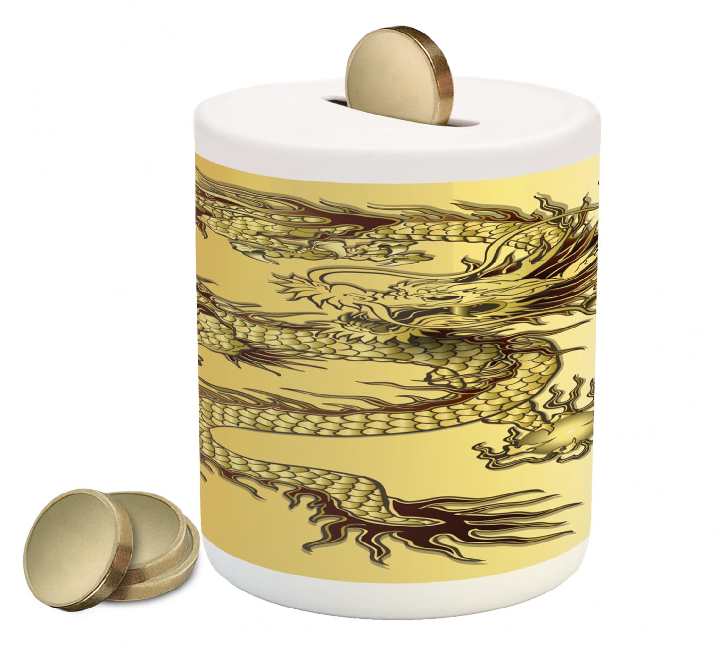 Dragon Piggy Bank, Chinese Snake Dragon Theme Background Eastern ...