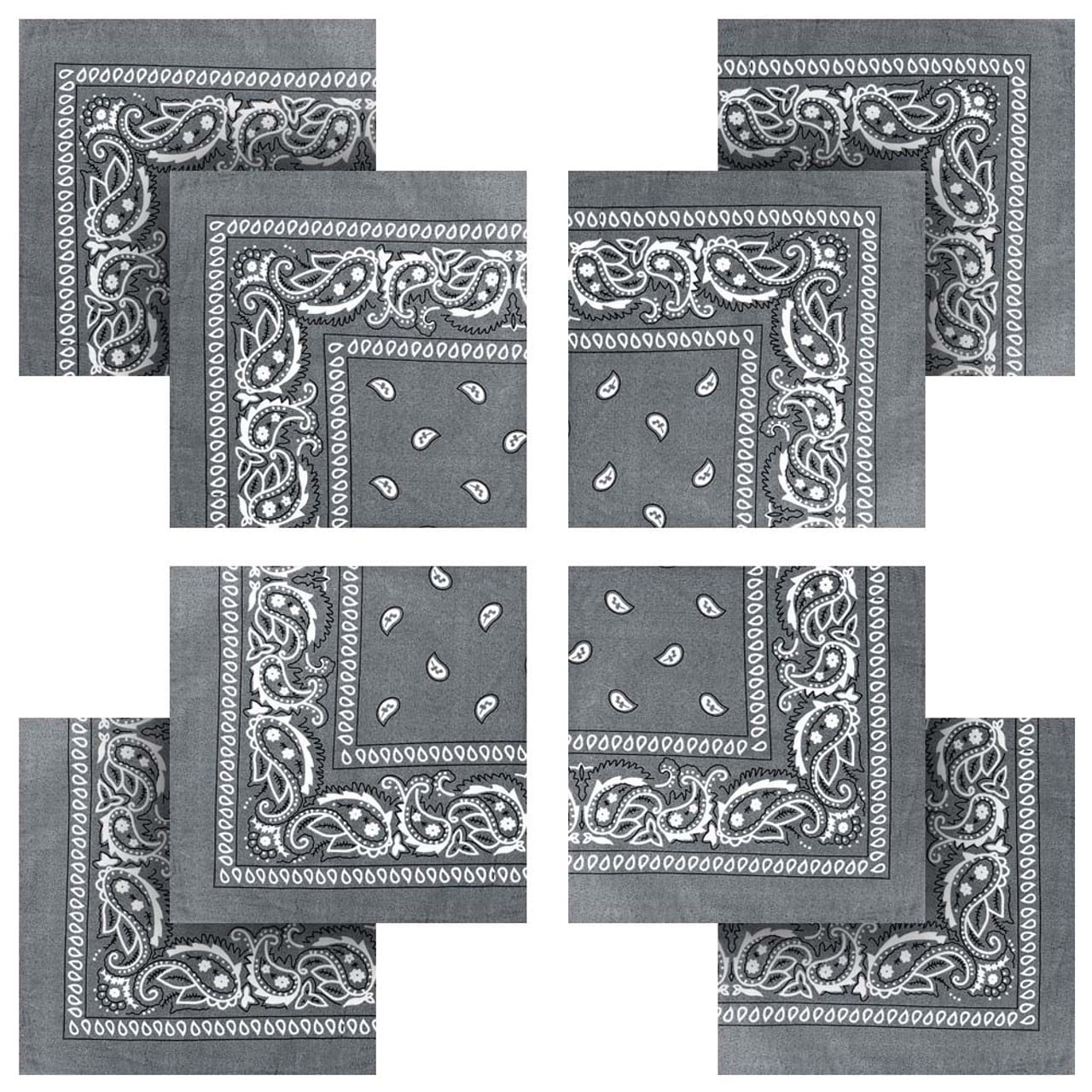 8 Pack Multi-Purpose Multi-Color Bandanas Head Band Scarf Protection ...