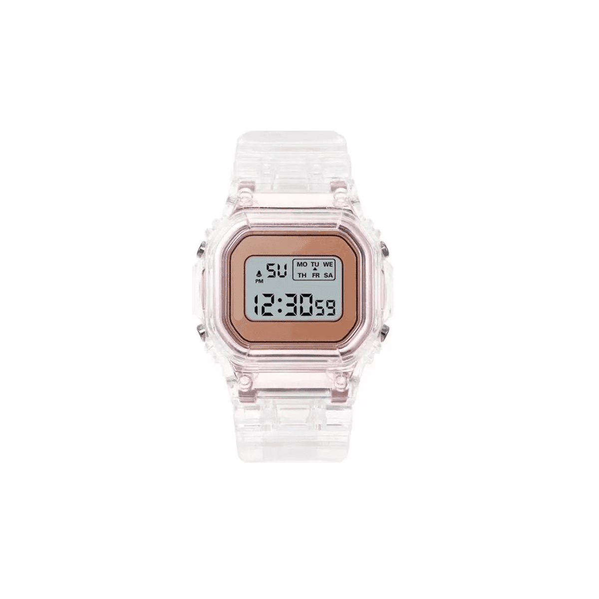 Reloj Transparente Estilo Retro BELUG Rosado | Walmart en línea
