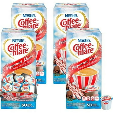 Coffee-mate Liquid Coffee Creamer, Cafe Mocha, 0.38 oz Mini Cups, 50 ...
