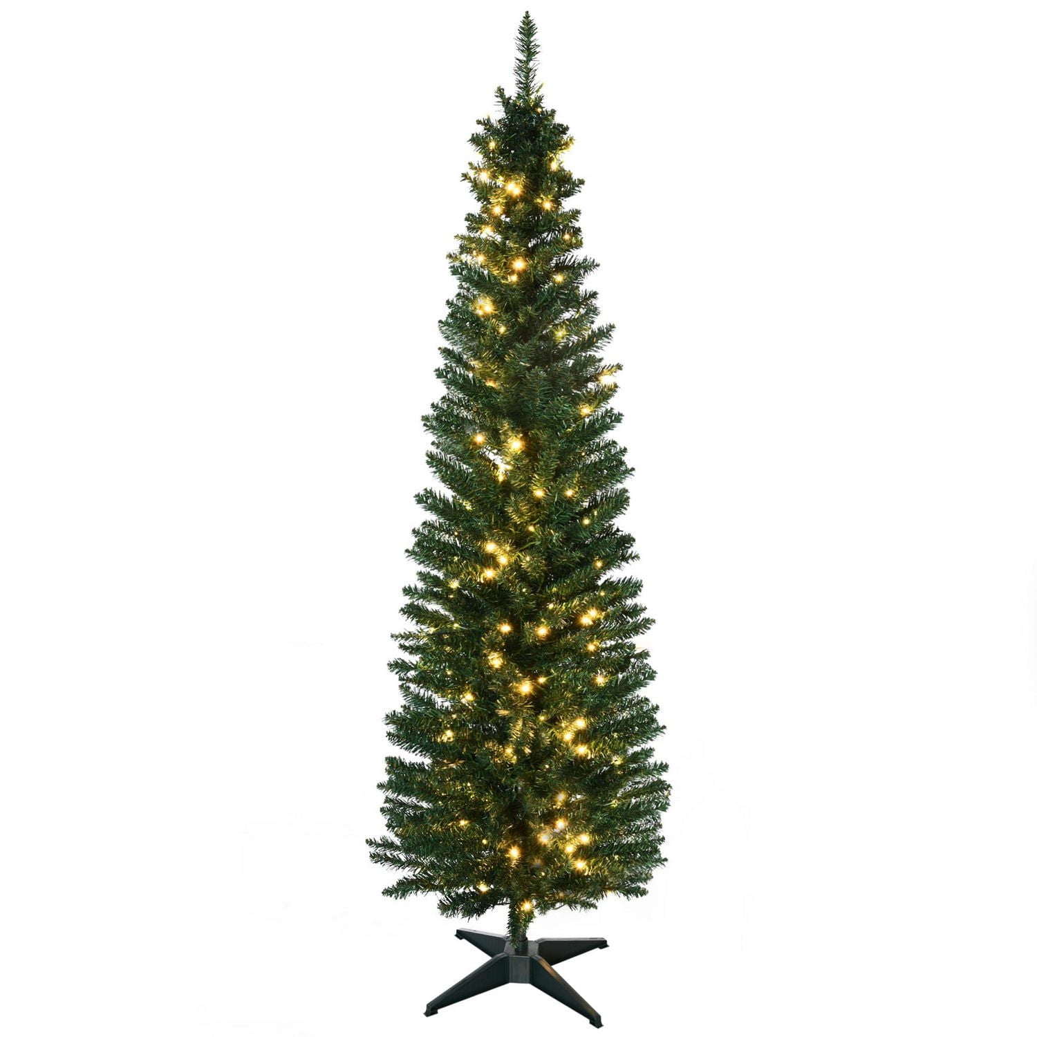Click here for Homcom 6 Ft Pre-Lit Noble Fir Slim Artificial Chri... prices