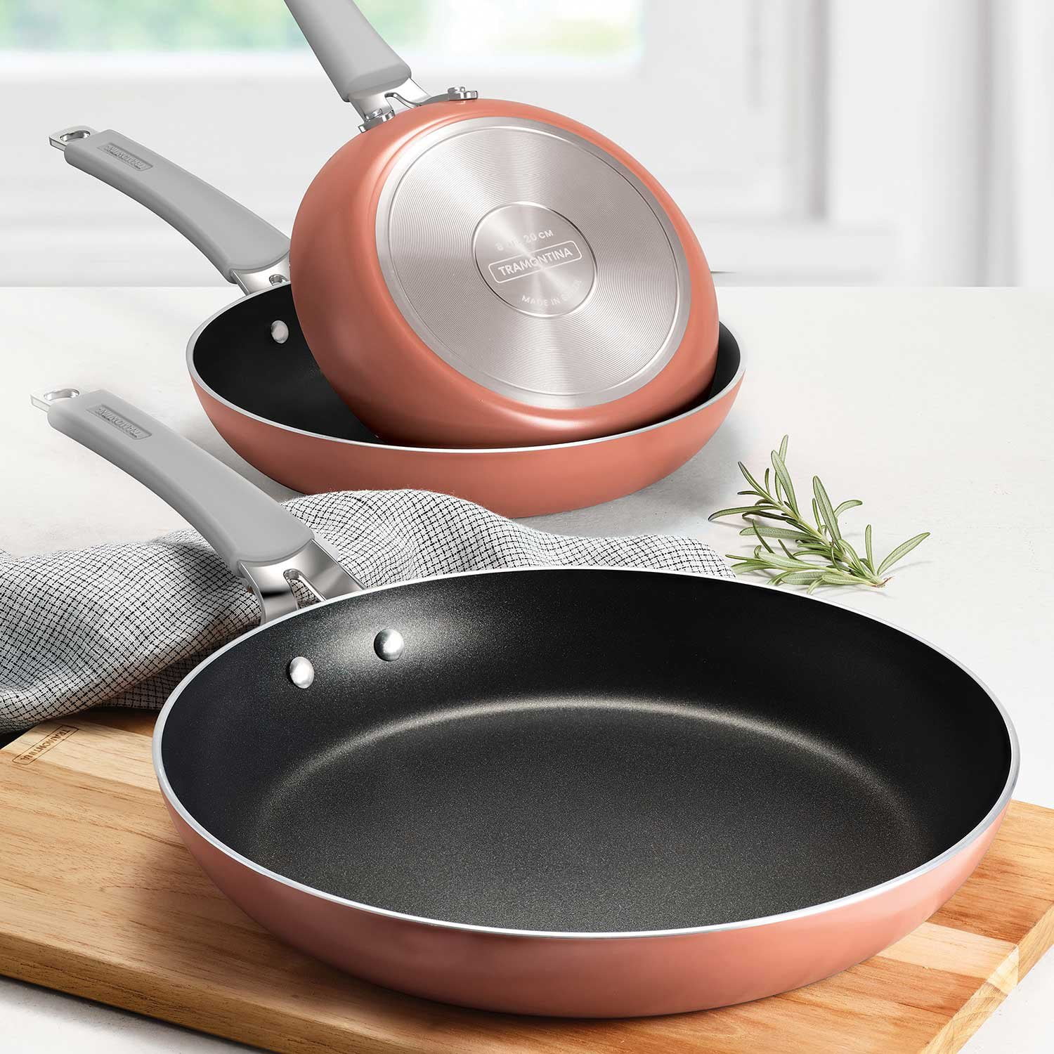 Tramontina 3-Pack Fry Pans with Nonstick Interior, Assorted Colors ...