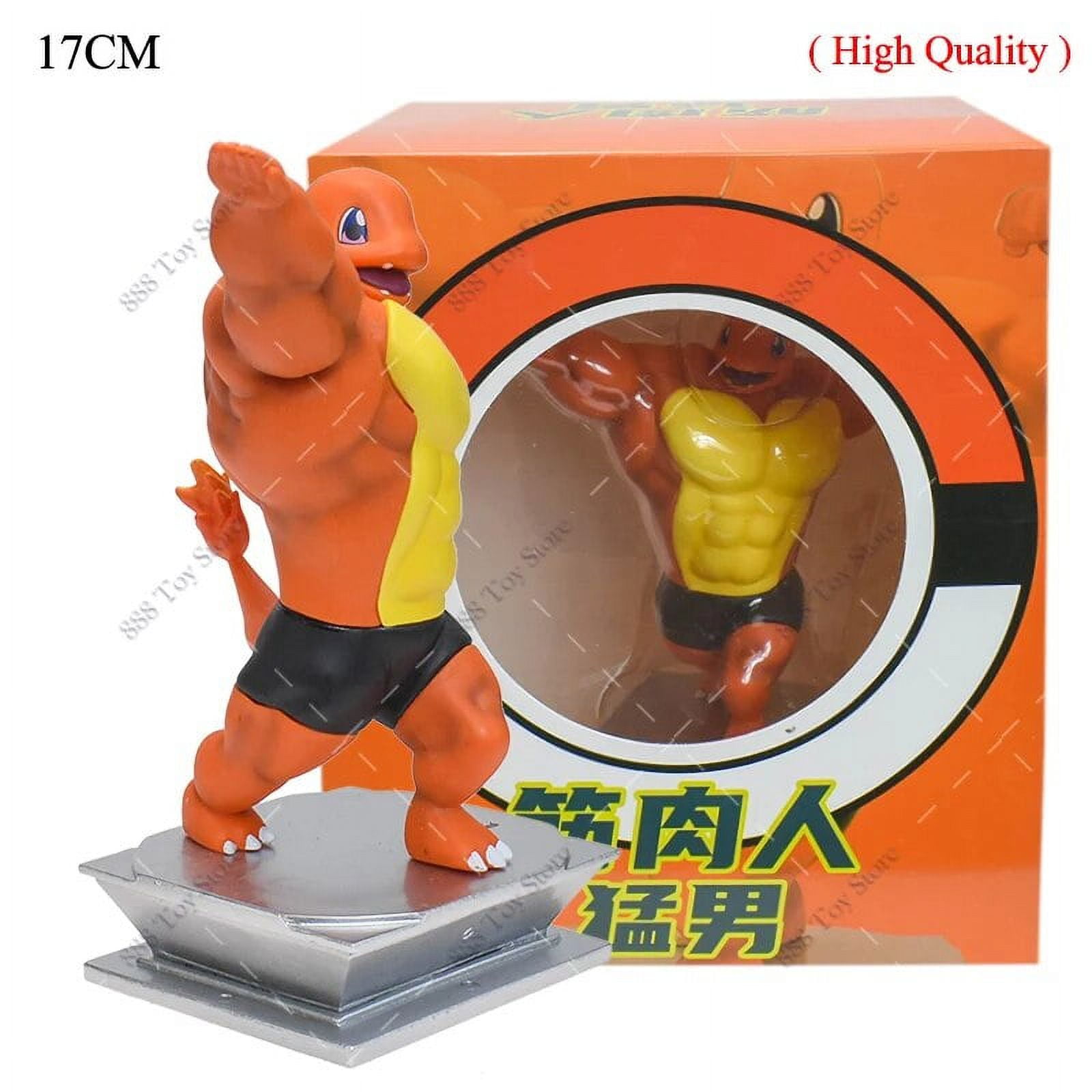 Figura de acción de Anime Pokemon Muscle Man Charmande Gengar Squirtle ...
