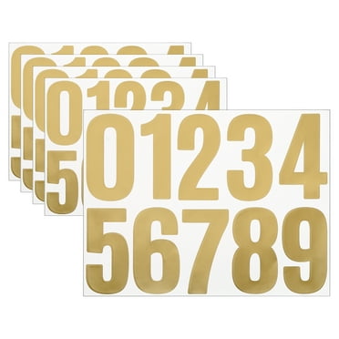 3 Inch House Numbers 3D Number Mirror Wall Stickers Self-Adhesive for ...