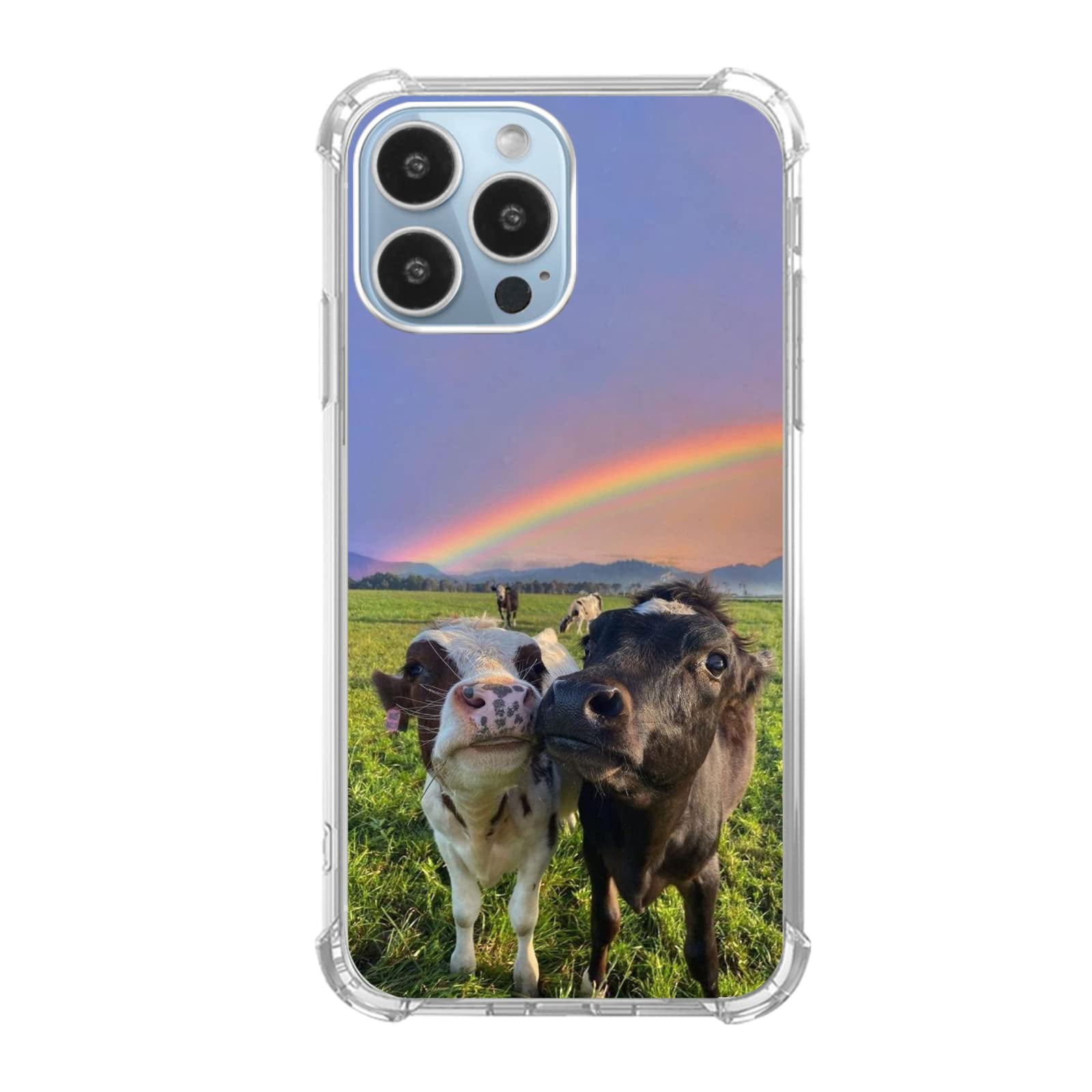Lovers Farm Cattle Case for iPhone 14 Pro,Aesthetic Art Design TPU ...