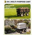 1000 lbs Heavy Duty Steel Garden Cart with Removable Mesh Sides 13in ...