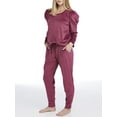Jessica Simpson Women’s Velour Puffed Long Sleeve Top and Jogger Pajama ...