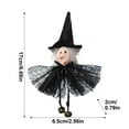 6 in. Halloween Spooky Skeleton Ornaments — Black Dress with Eerie ...