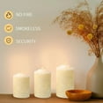 OSHINE Flickering Flameless Candles 3-pack LED Star String Lights ...