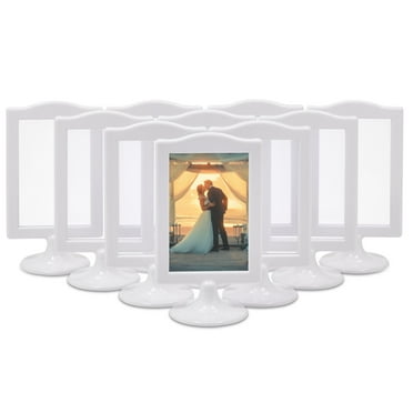Double-sided Standing Picture Frame, 10Pcs Pedestal Display Vertical ...