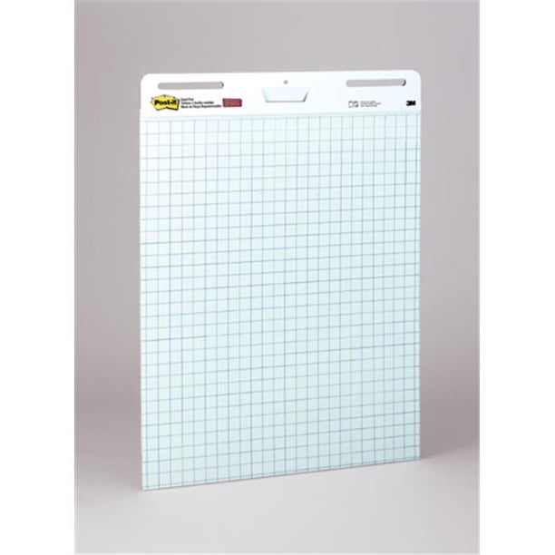 3M Company MMM560 Post-It Self-Stick Easel Pads 2-Pk- Blue 1In Grid On ...