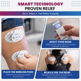iReliev Therapeutic Wearable Wireless TENS Unit & EMS Muscle Stimulator ...