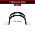 10 Pack 2-3/8" (60mm) Stainless Steel Two Hole U Bracket Clamp, Rubber ...