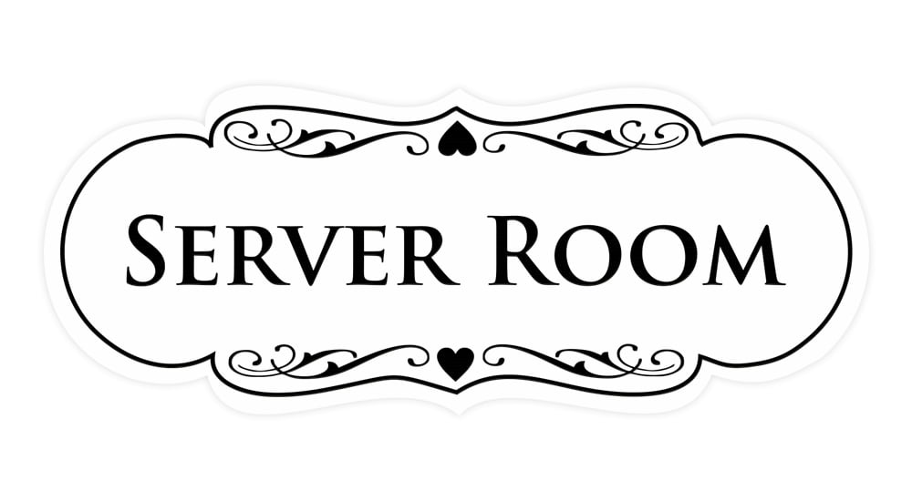 Signs ByLITA Designer Server Room Sign (White) - Large - Walmart.com