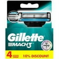 Gillette Mach3 Refill Cartridges, 4 Count - Walmart.com