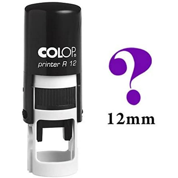 QUESTION MARK Self Inking Mini Rubber Stamp Colop Round Decorative ...