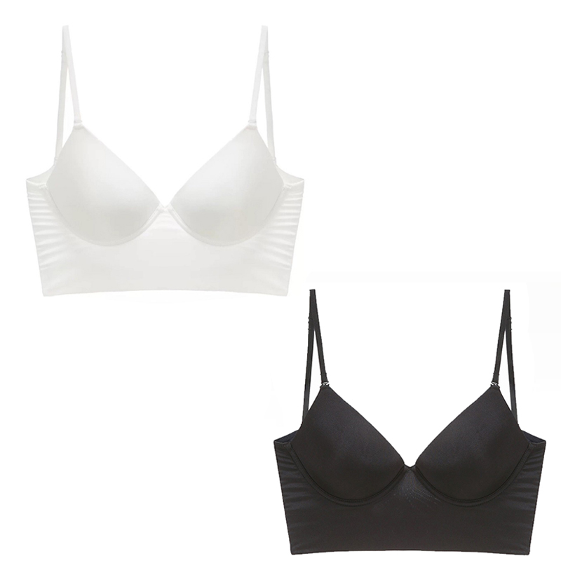 Backless Bra For Women,Sexy Deep V Bra with Low Back Bra(Gray,XL ...