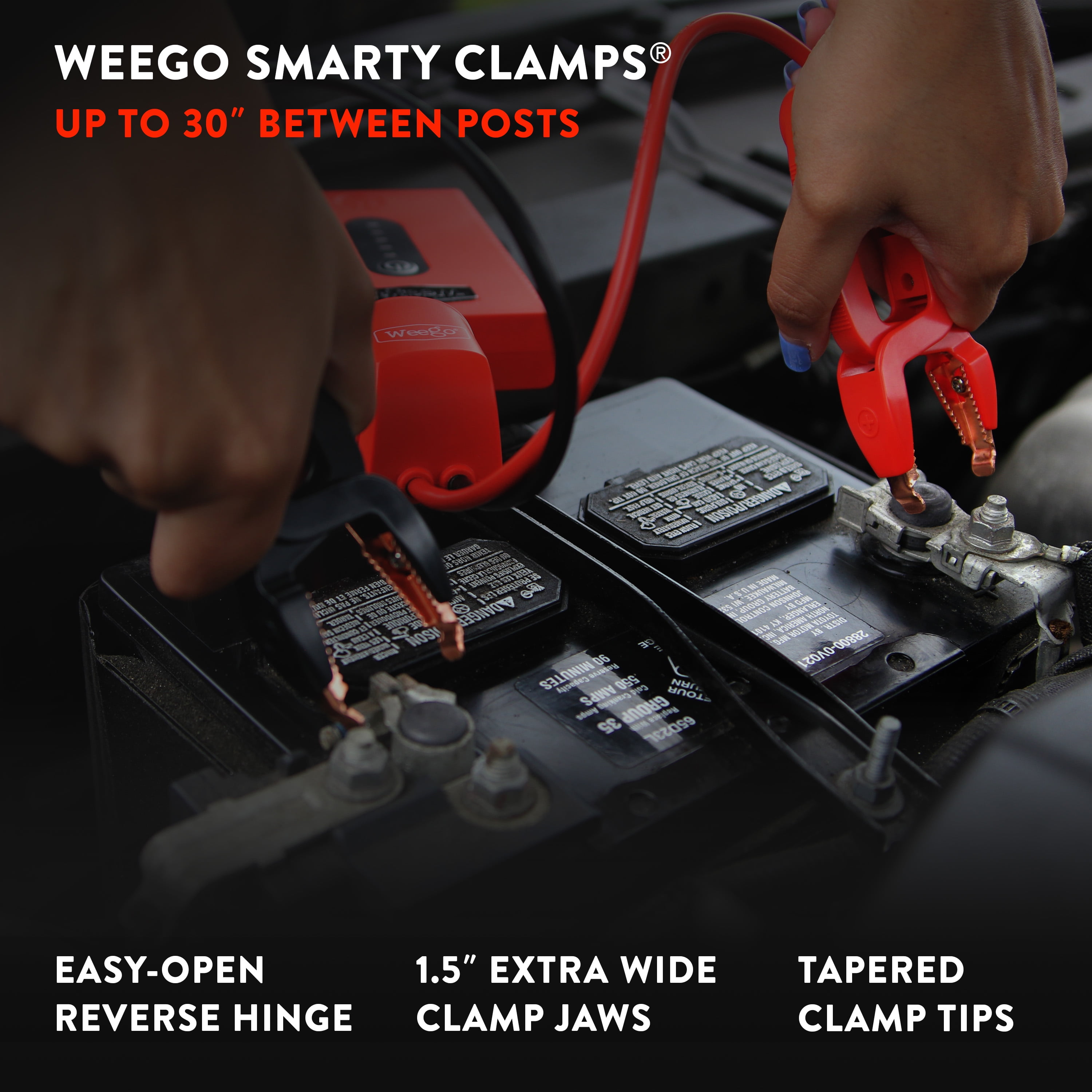 Weego 44s Portable 12V Lithium Jump Starter, 2100 Peak Amp, 440A ...
