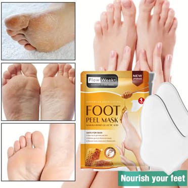 Dr. Scholl's Ultra Exfoliating Foot Peel Mask 3pk, Softens Rough Skin, Foot Callus Remover ...
