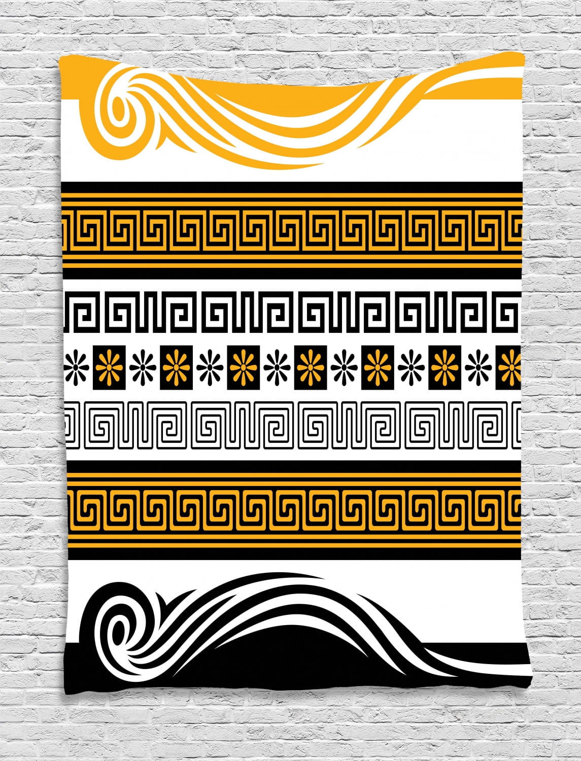 Greek Key Tapestry, Neoclassical Borders Collection Meander Pattern and ...