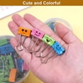 Coideal Smiling Binder Paper Clips - 40 Pcs 19mm Mini Colored Metal Fun ...