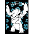 Boy's Lilo & Stitch Grumpy Blue Flowers Graphic Tee Black Small ...