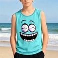 Boys Sleeveless Shirts Kids Summer Print Beach Tank Cool Vest Casual ...
