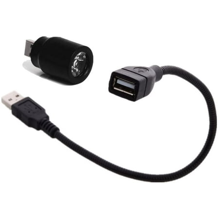 Plastic USB LED Light Lamp Socket Spotlight Flashlight Emergency Light ...