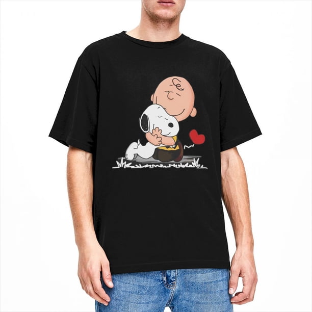 Camiseta de hip hop para hombre Peanuts Charlie Brown y Snoopy Heart ...