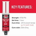 J-B Weld High Heat Epoxy Syringe, Dark Grey - Walmart.com