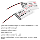 4pcs 3.7V Lithium Rechargable Battery, 802540 3.7V 1000mAh Battery with ...