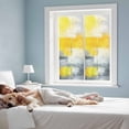 Yellow Gray Window Privacy Film, Contemporary Oil Painted Abstract ...