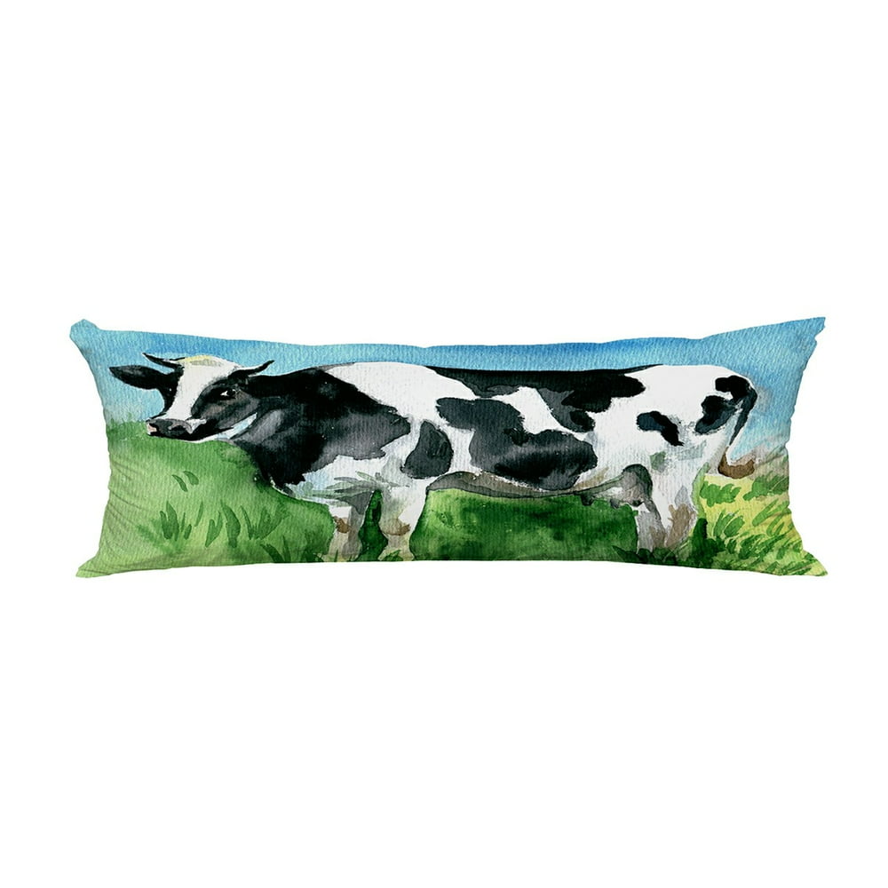 ABPHQTO Watercolor Drawing Cow Body Pillow Covers Pillow Case Protector ...