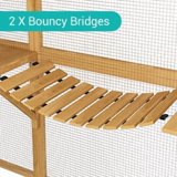 NARTRU Large Wooden Outdoor Cat House, Cat Run Enclosure Walk in Cat ...