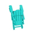 Westin Outdoor Patio Folding Adirondack Chair HDPE Plastic, Turquoise ...