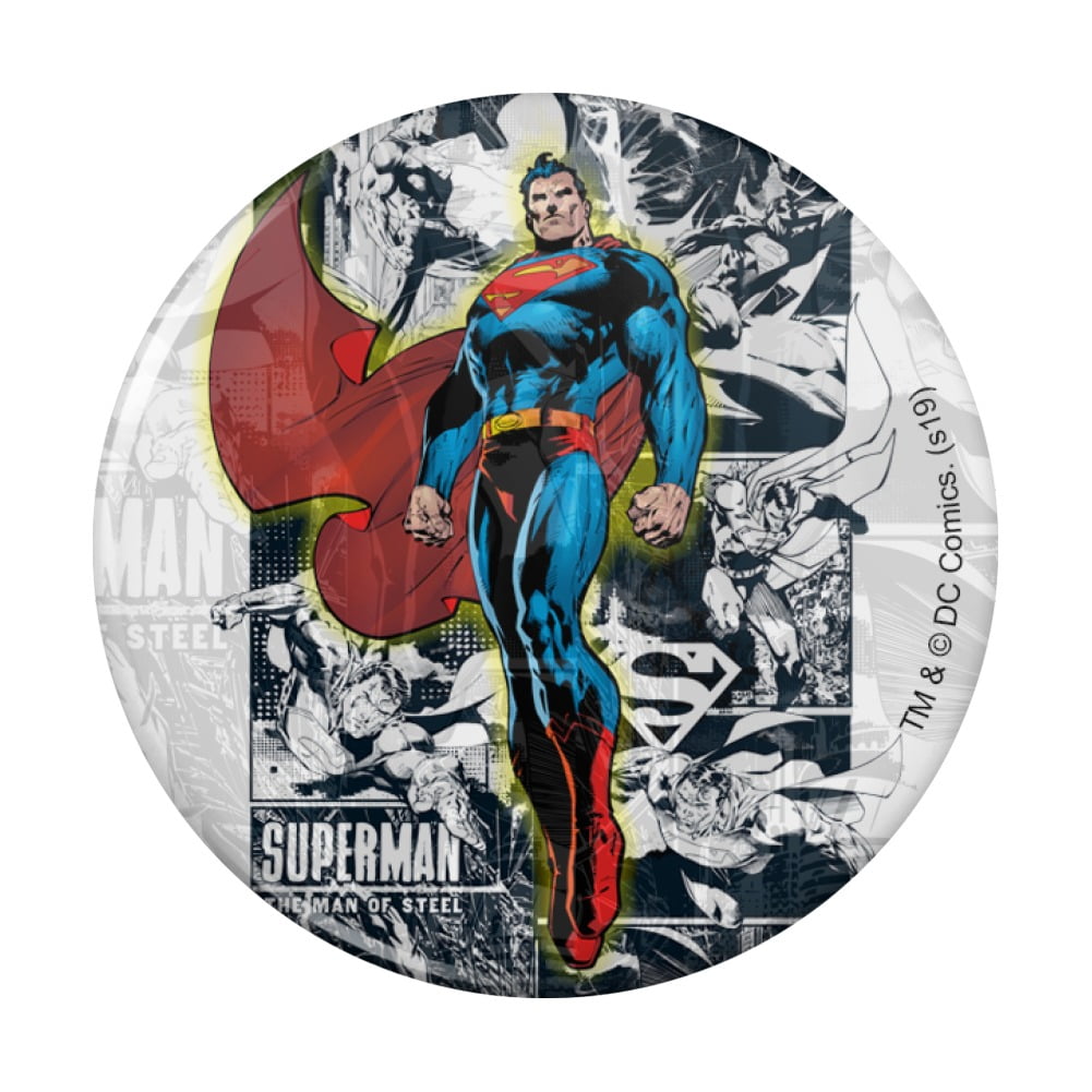 Superman Glowing Aura Pinback Button Pin - Walmart.com