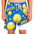 Boys Swim Trunks with Ice Print Double Layer Design for Kids Summer ...