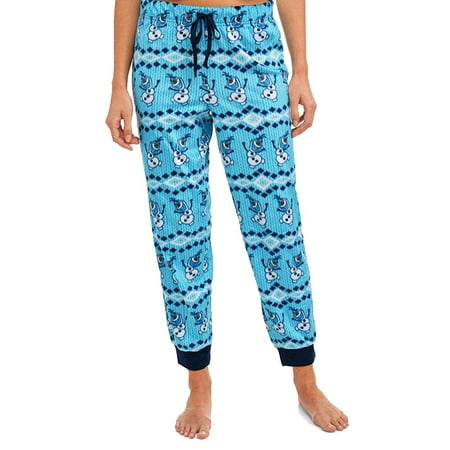 Disney Women's Juniors Frozen Olaf Cuffed Sleep Pants ( 8 / 10) Blue ...