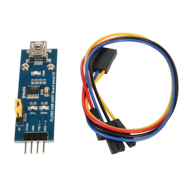Módulo USB a UART TTL, conector USB Mini AB, 3 modos de alimentación, 3 ...