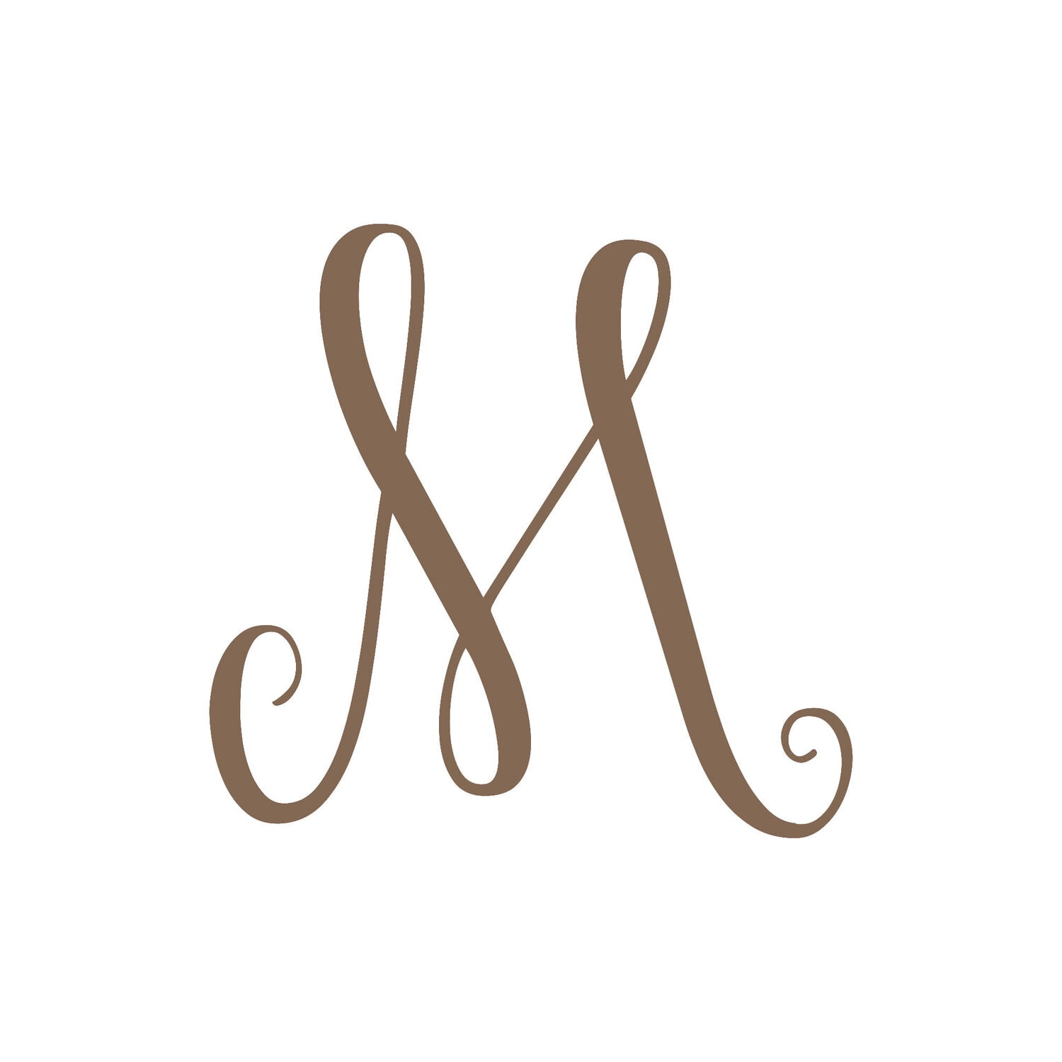Precision Metal Art INITIAL-M-24BRZ 24 in. Initial Monogram Letter M ...