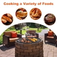 Aprafie 30.5 in Round Grill Grate, Foldable Fire Pit Cooking Grate with ...