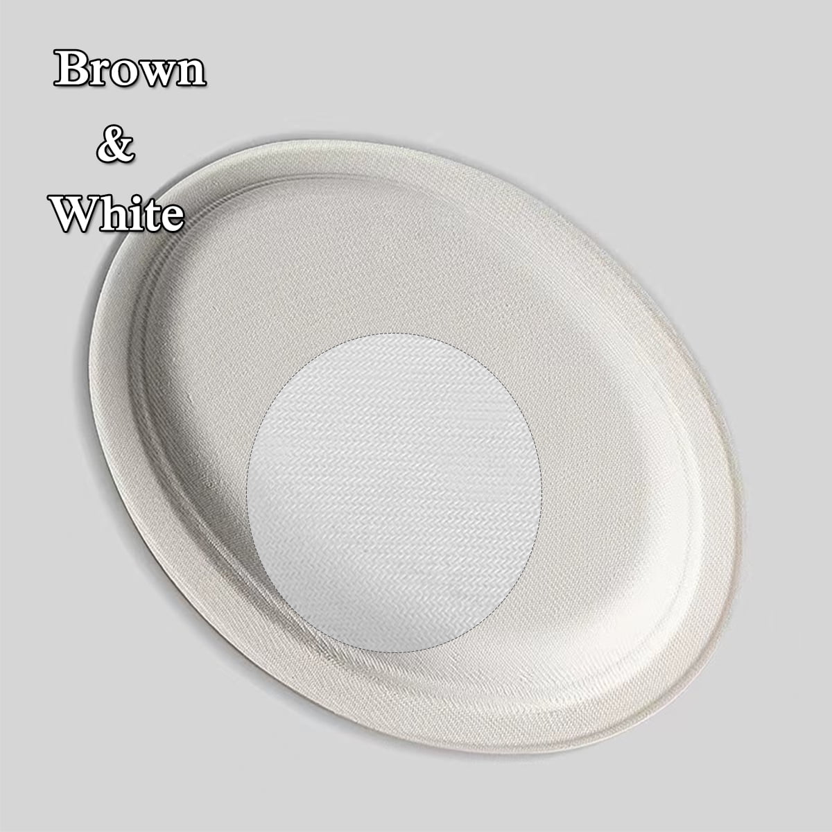 Compostable Oval Paper Plates, 12.5 Inch Sugarcane Dinner Plates, Large ...